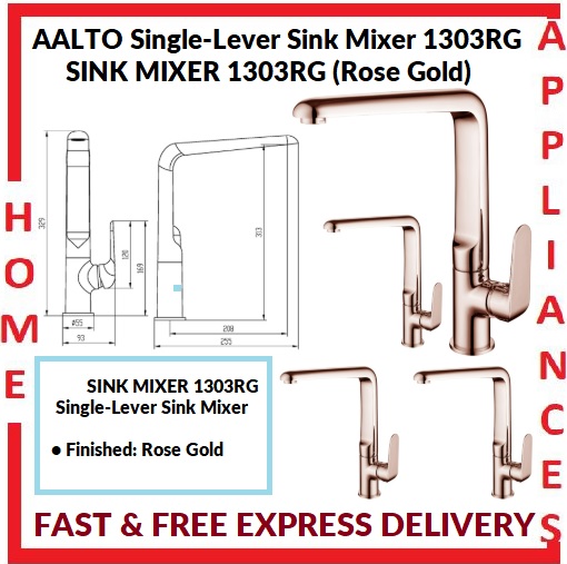 AALTO Single-Lever Sink Mixer 1303RG ( Rose Gold ) / FREE EXPRESS ...