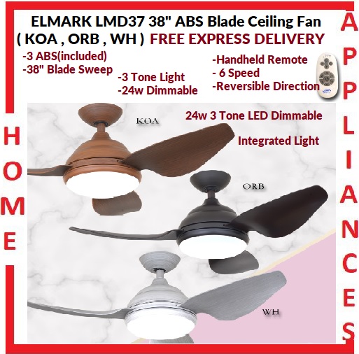 POINT ONE LMD 37 38″ ABS Blade Ceiling Fan With DC MOTOR , 6 Speed ...