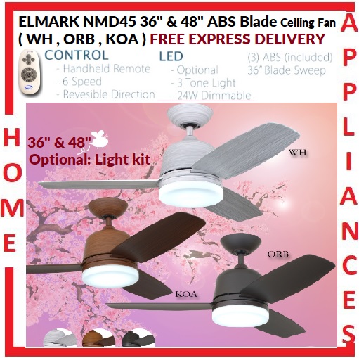 POINT ONE NMD 45 ( 36″ , 48″ ) ABS Blade Ceiling Fan With DC MOTOR , 6 ...